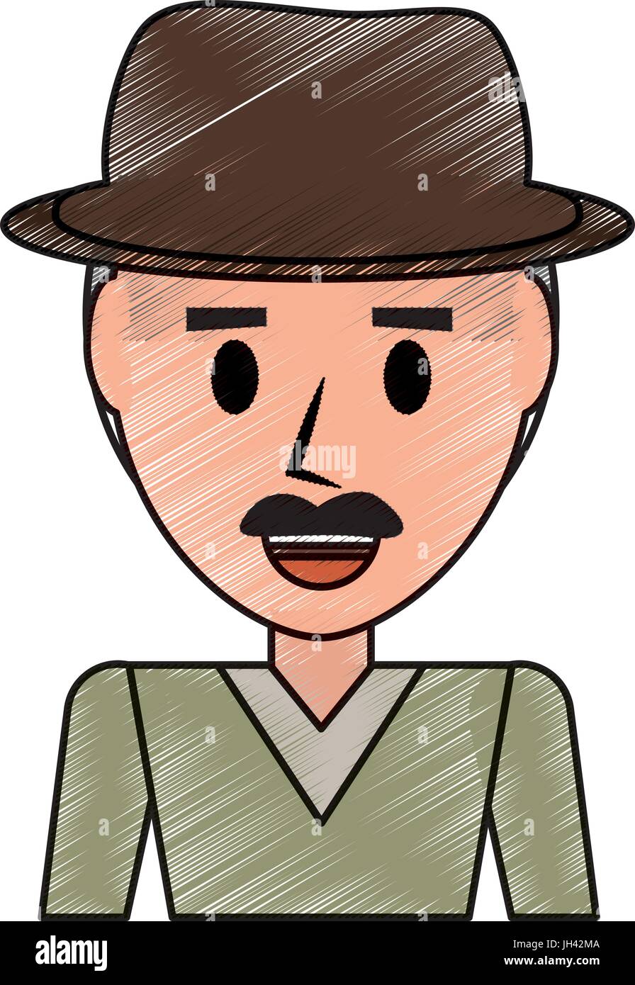 Retro Man cartoon icon vector illustration graphic design Stock Vector ...