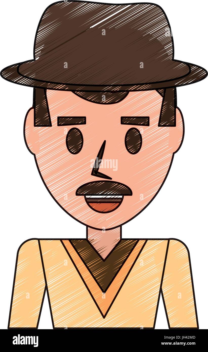 Retro Man cartoon icon vector illustration graphic design Stock Vector ...