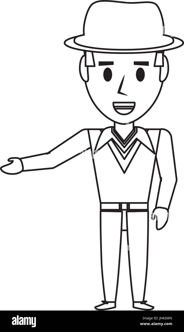 Retro Man cartoon icon vector illustration graphic design Stock Vector ...