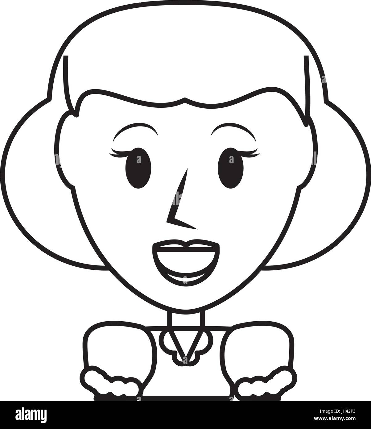 Retro woman cartoon icon vector illustration graphic design Stock ...