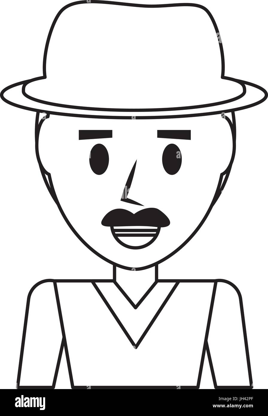 Retro Man cartoon icon vector illustration graphic design Stock Vector ...