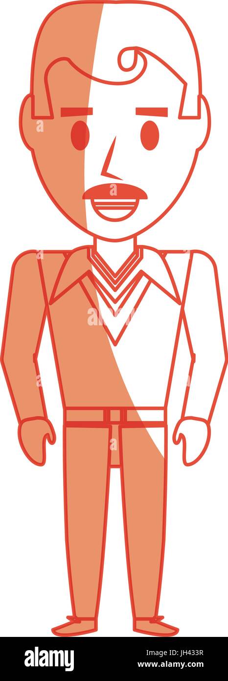Retro Man cartoon icon vector illustration graphic design Stock Vector ...