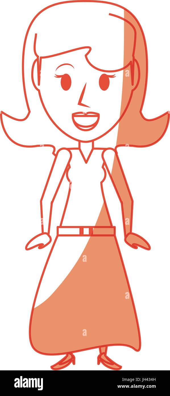 Retro woman cartoon icon vector illustration graphic design Stock ...