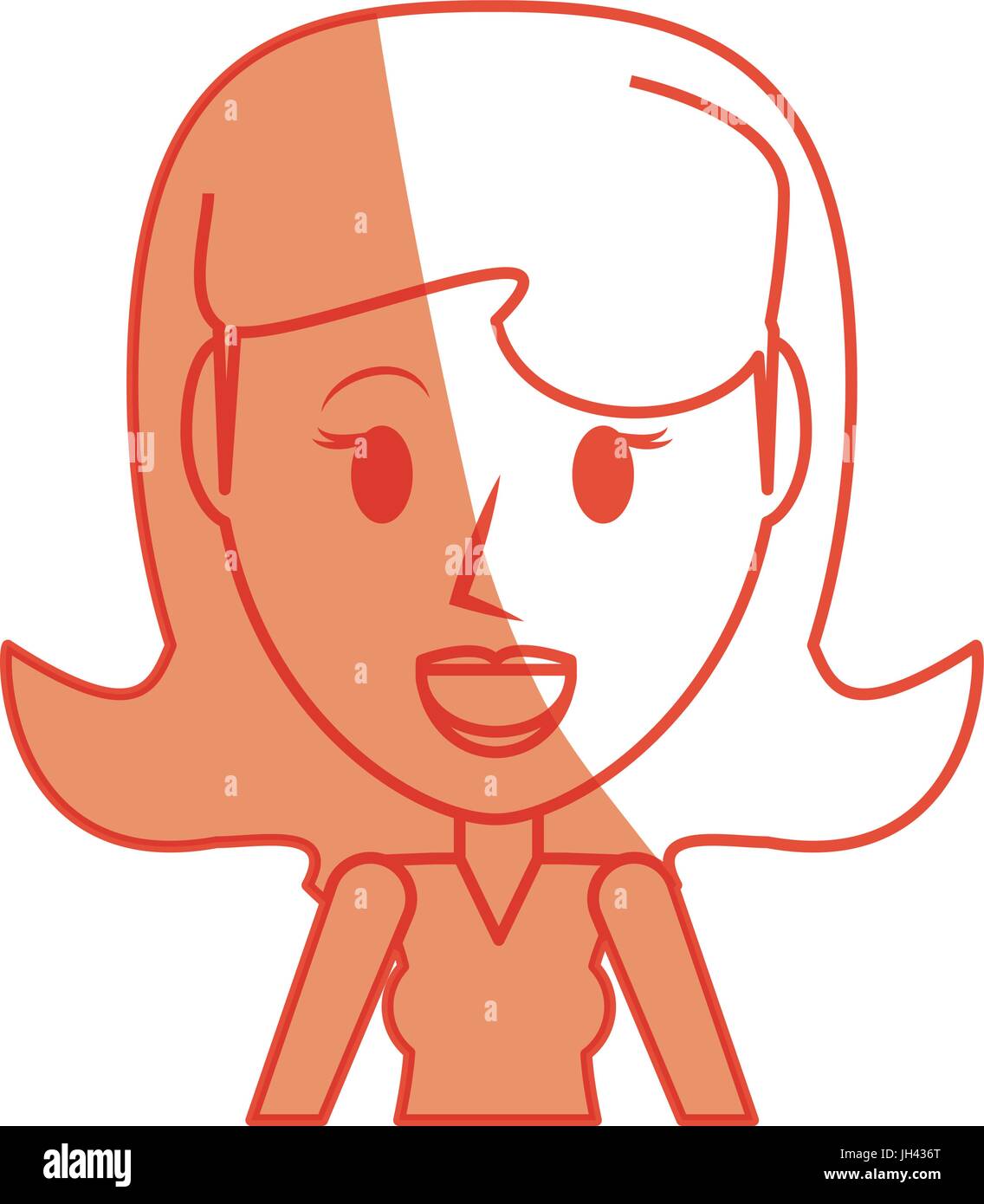 Retro woman cartoon icon vector illustration graphic design Stock ...