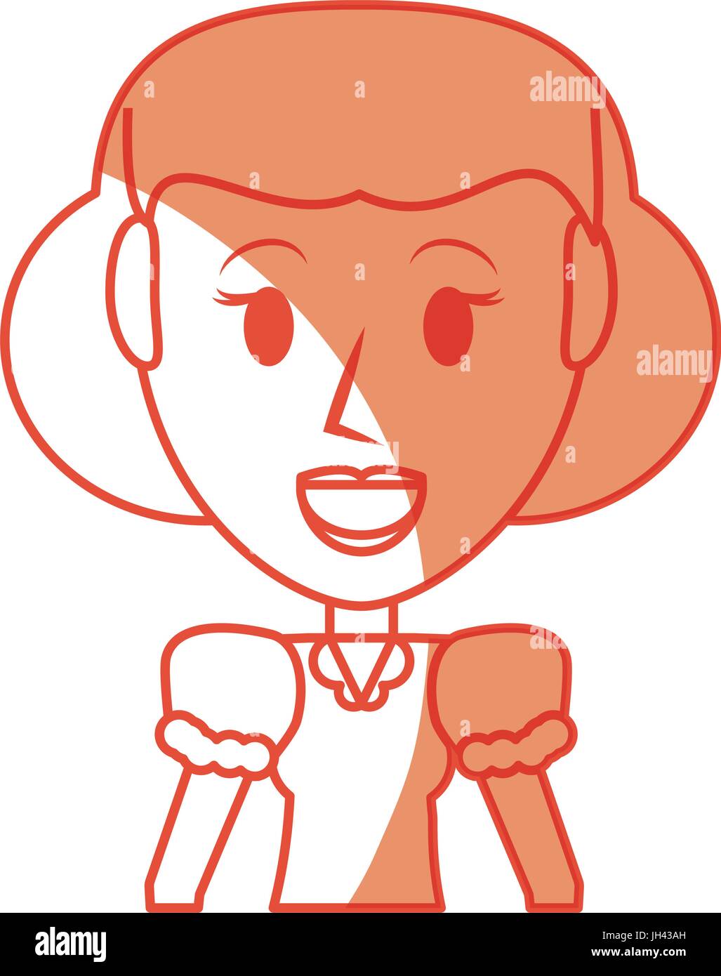 Retro woman cartoon icon vector illustration graphic design Stock ...