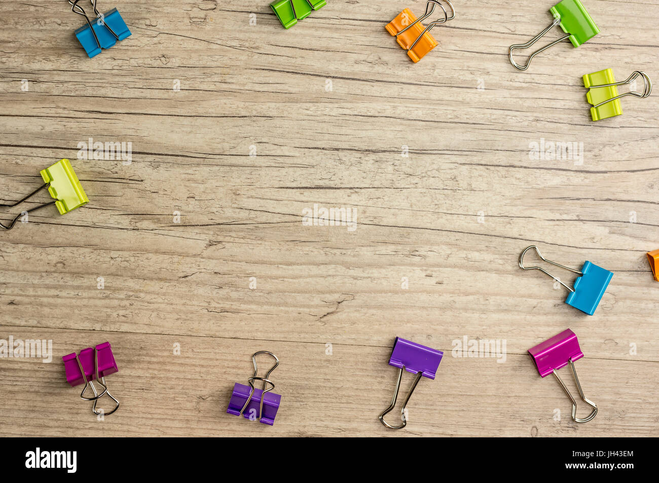 Paper binders in various colors, close up background Stock Photo - Alamy