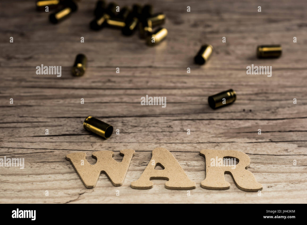 The word WAR is assembled with wooden letters Stock Photo - Alamy