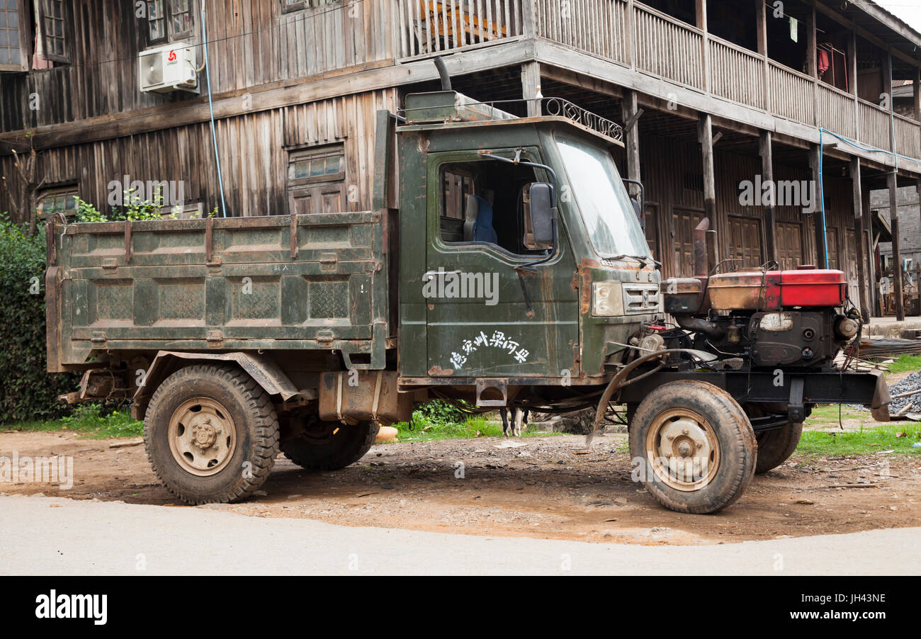 Chinese Manufactured Lifan tractor truck. Hsipaw, Myanmar Stock Photo ...