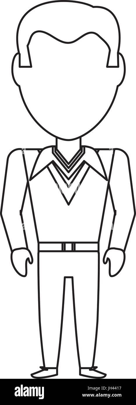 Retro Man cartoon icon vector illustration graphic design Stock Vector ...