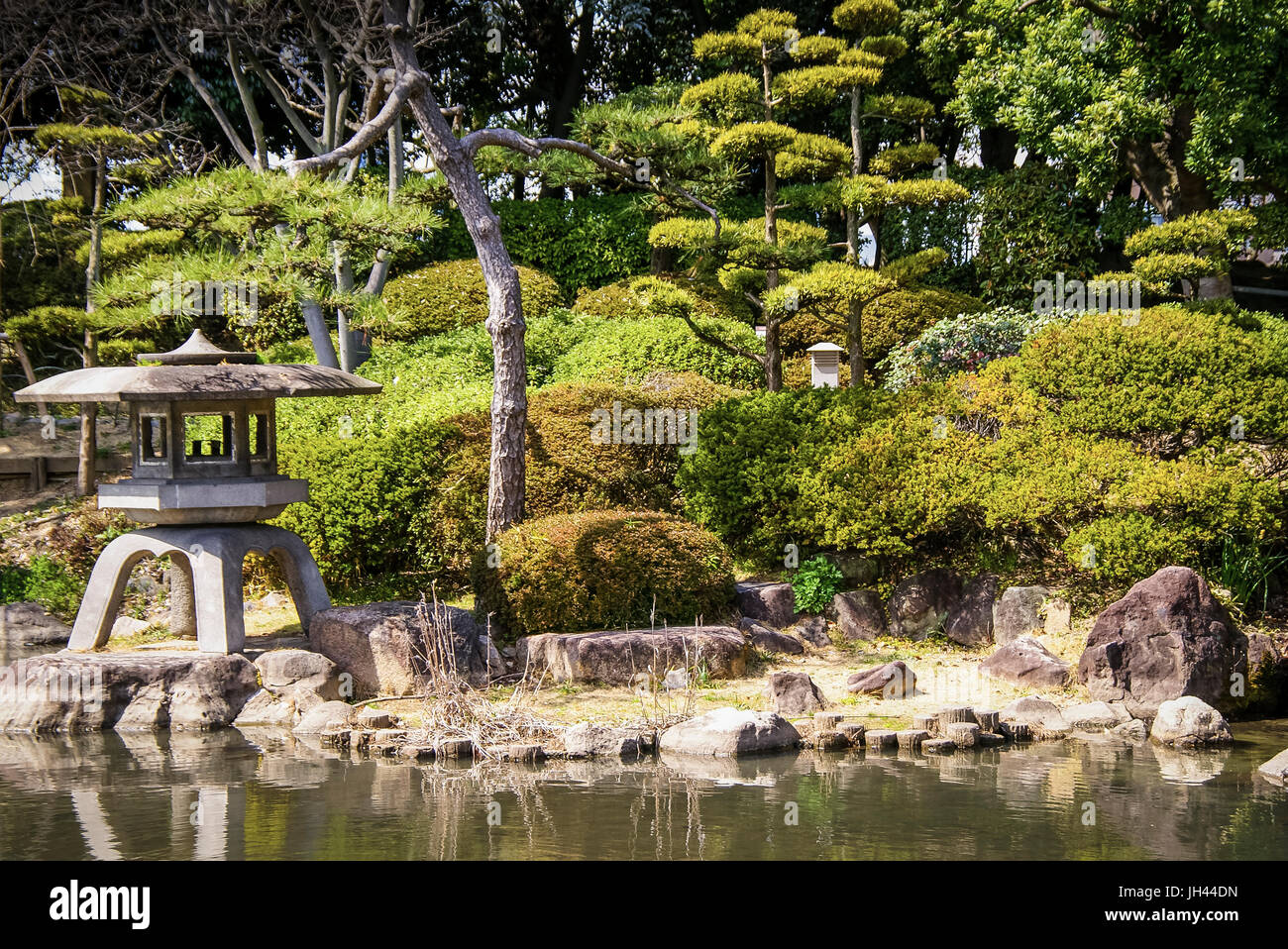 Typical Japanese Garden. Osaka, Japan Stock Photo - Alamy