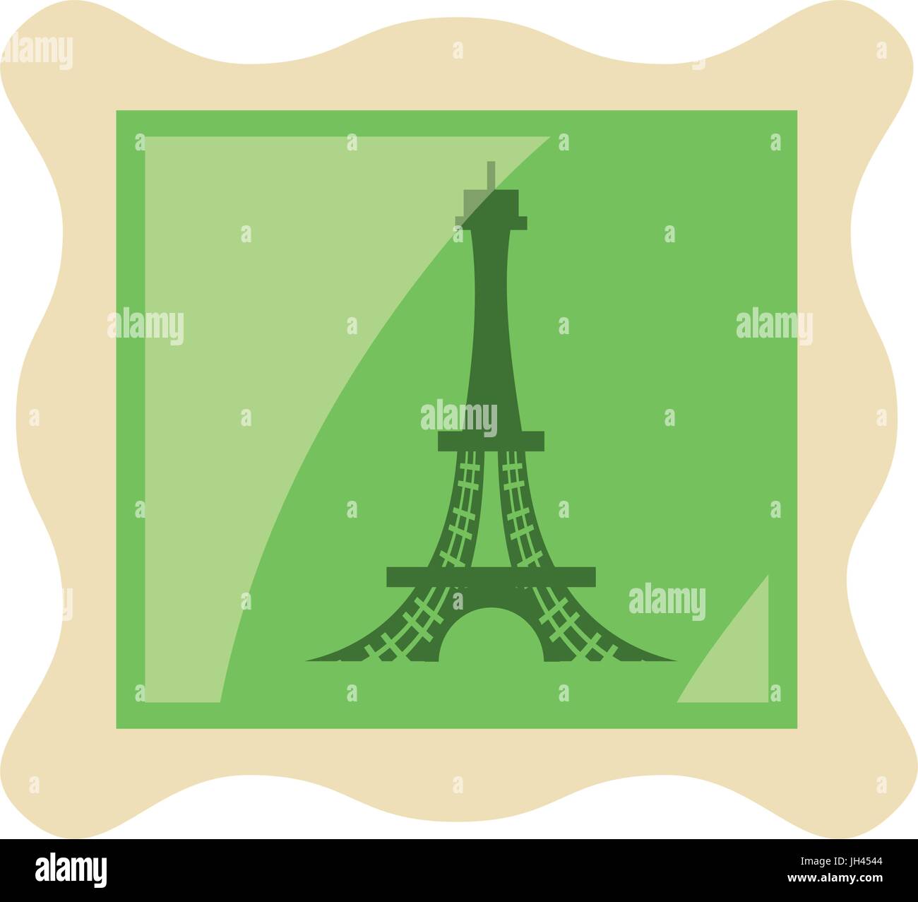 Eiffel tower stamp icon vector illustration graphic design Stock Vector ...