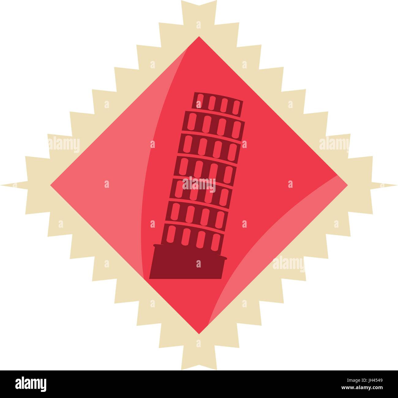 Black icon leaning tower pisa hi-res stock photography and images - Alamy
