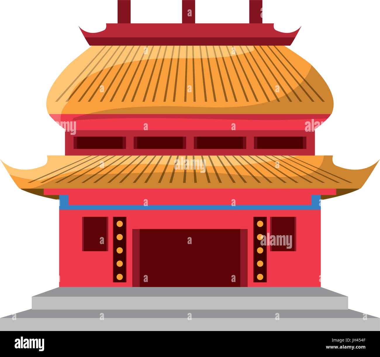 Chinese temple symbol icon vector illustration graphic design Stock ...