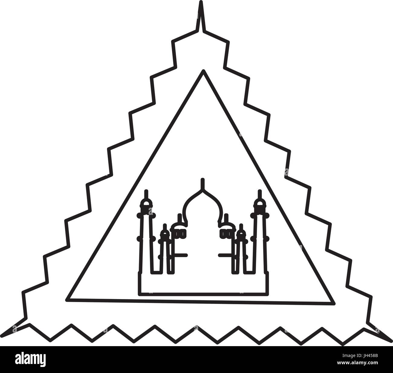 Taj mahal monument icon vector illustration graphic design Stock Vector ...