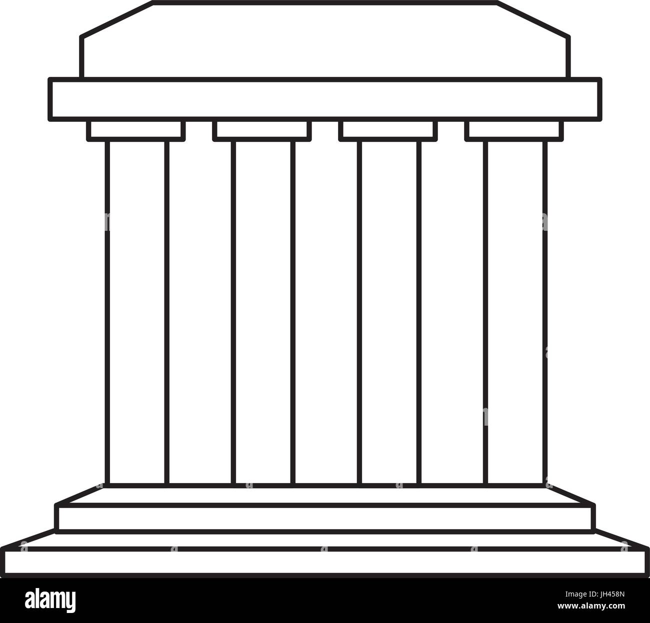 Roman colums building icon vector illustration graphic design Stock ...