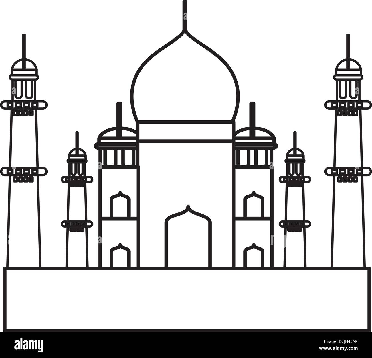 Taj mahal monument icon vector illustration graphic design Stock Vector ...