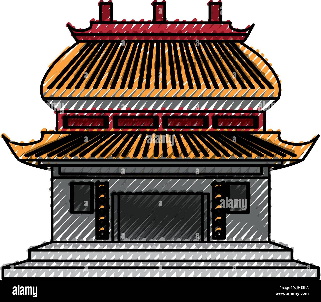 Pavilion chinese palace Stock Vector Images - Alamy