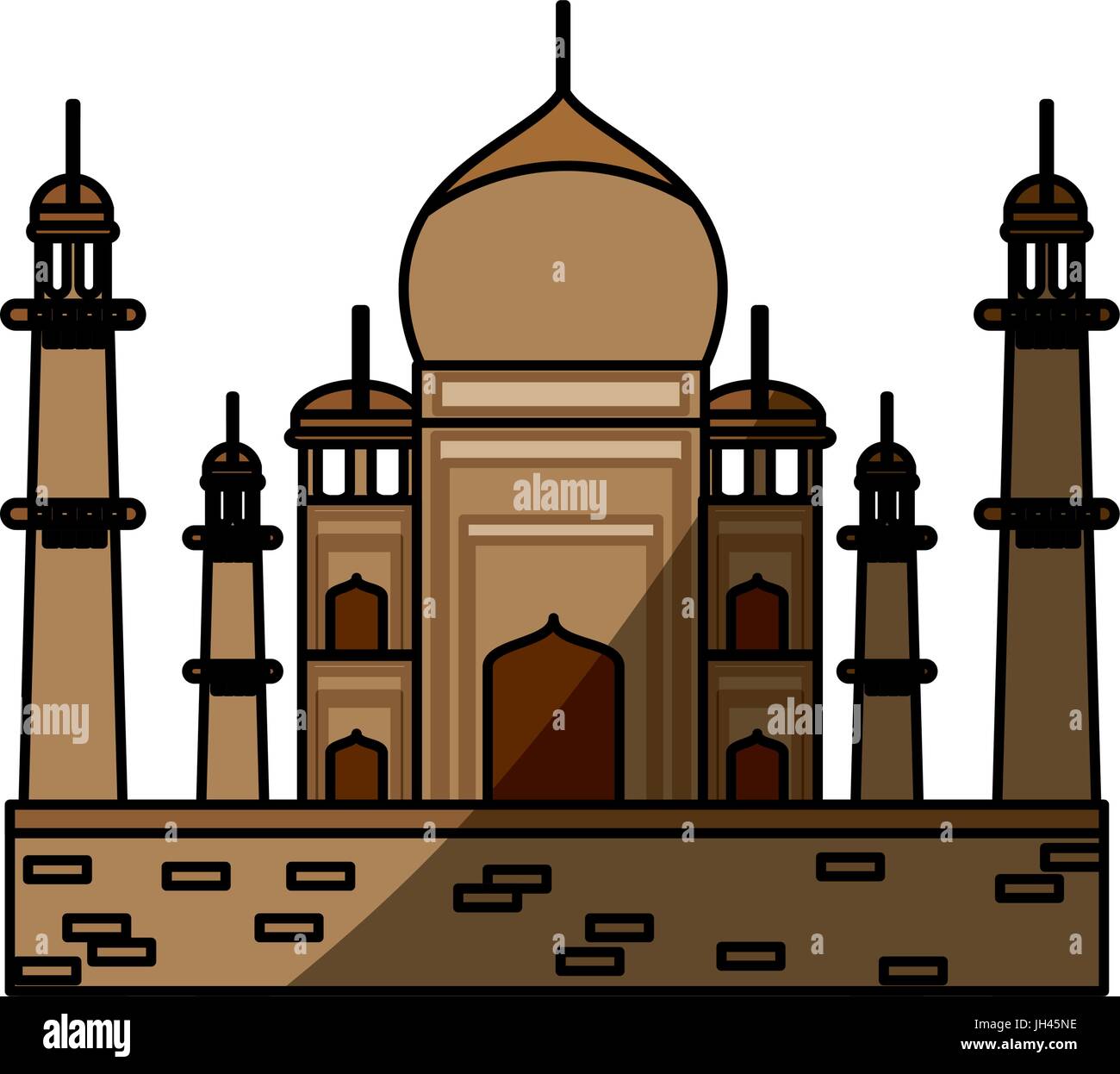 Taj mahal monument icon vector illustration graphic design Stock Vector ...