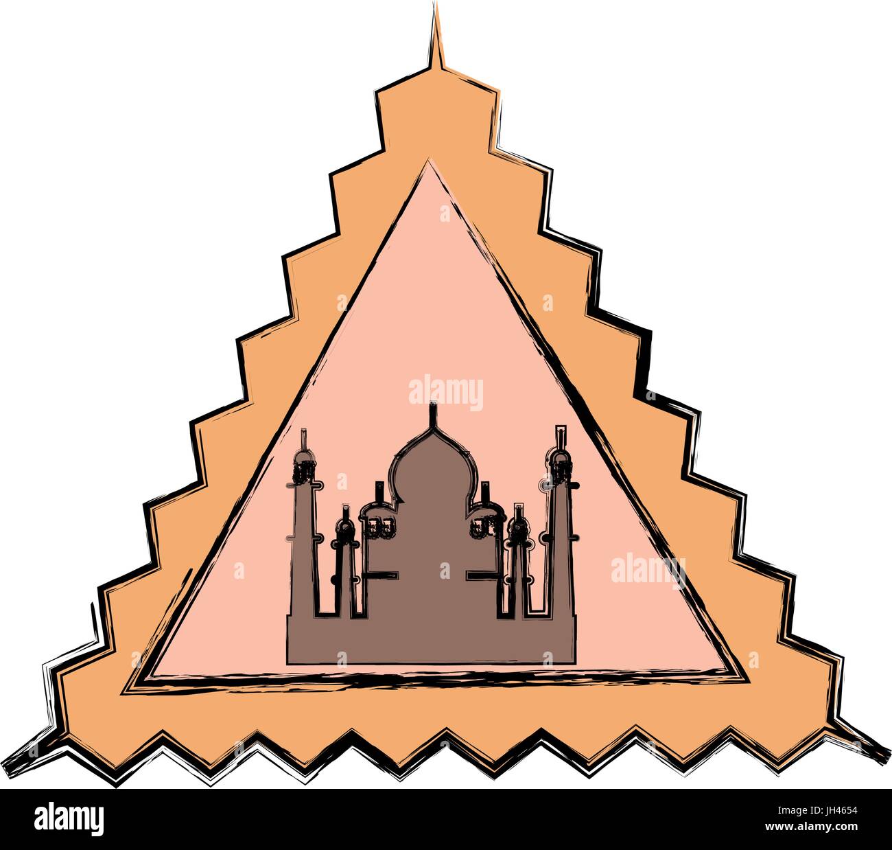 Taj mahal monument icon vector illustration graphic design Stock Vector ...