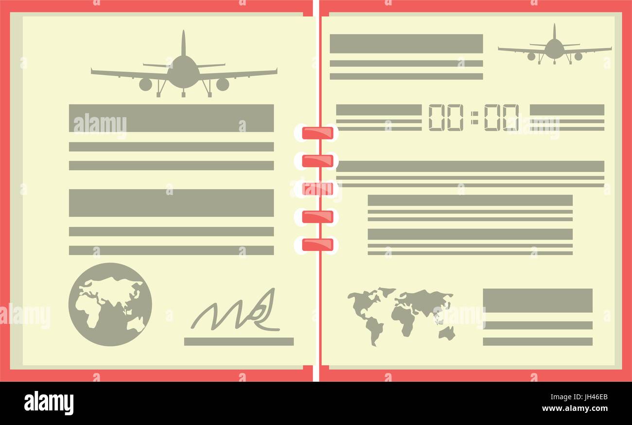 Flight Logbook Stock Vector Images - Alamy