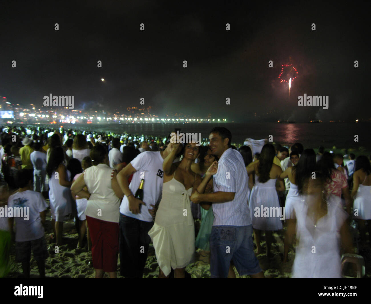People, Réveillon 2009, beach, City, Copacabana, Rio de Janeiro, Brazil ...