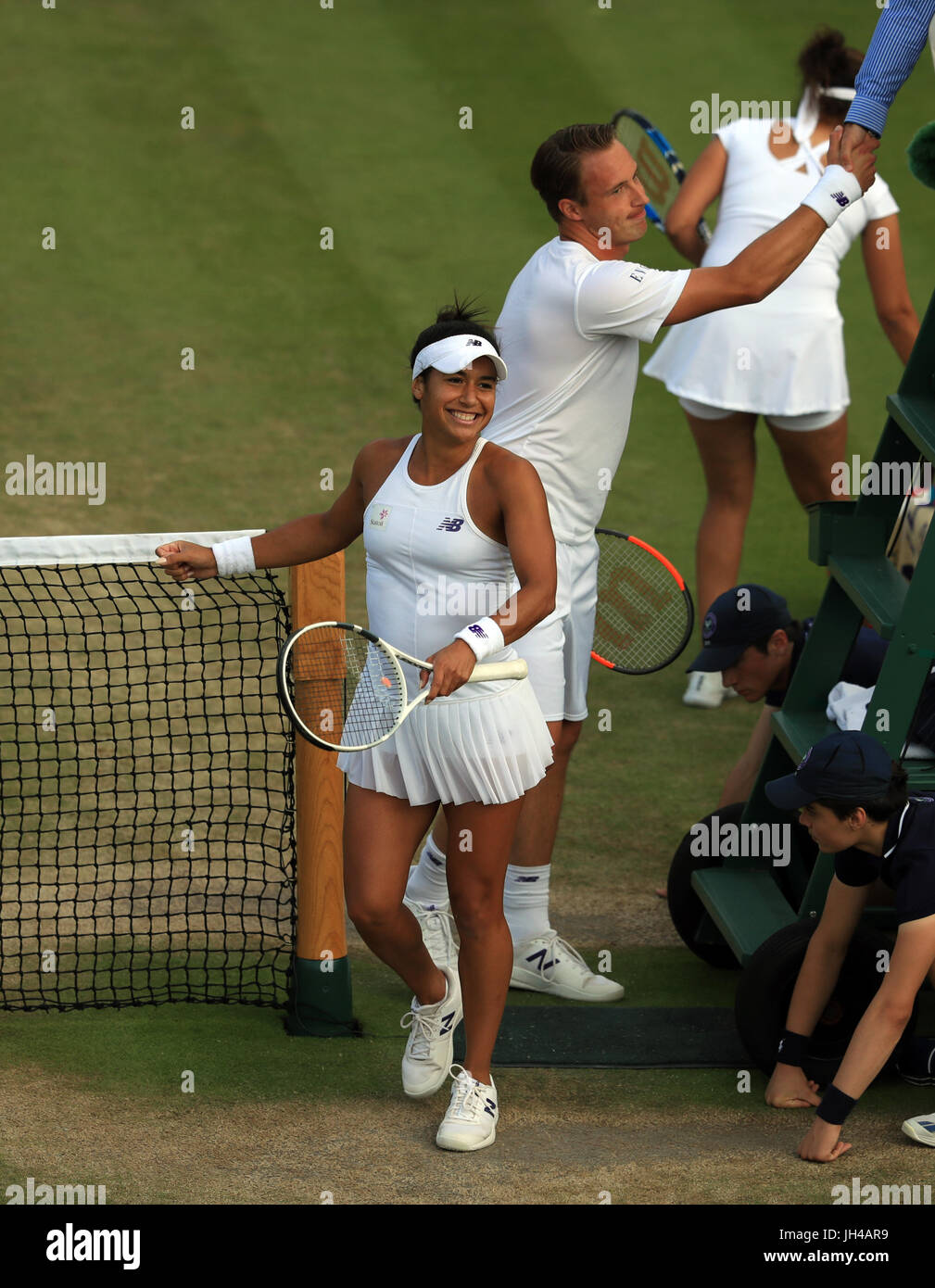 Heather Watson and Henri Kontinen during their mixed doubles match ...