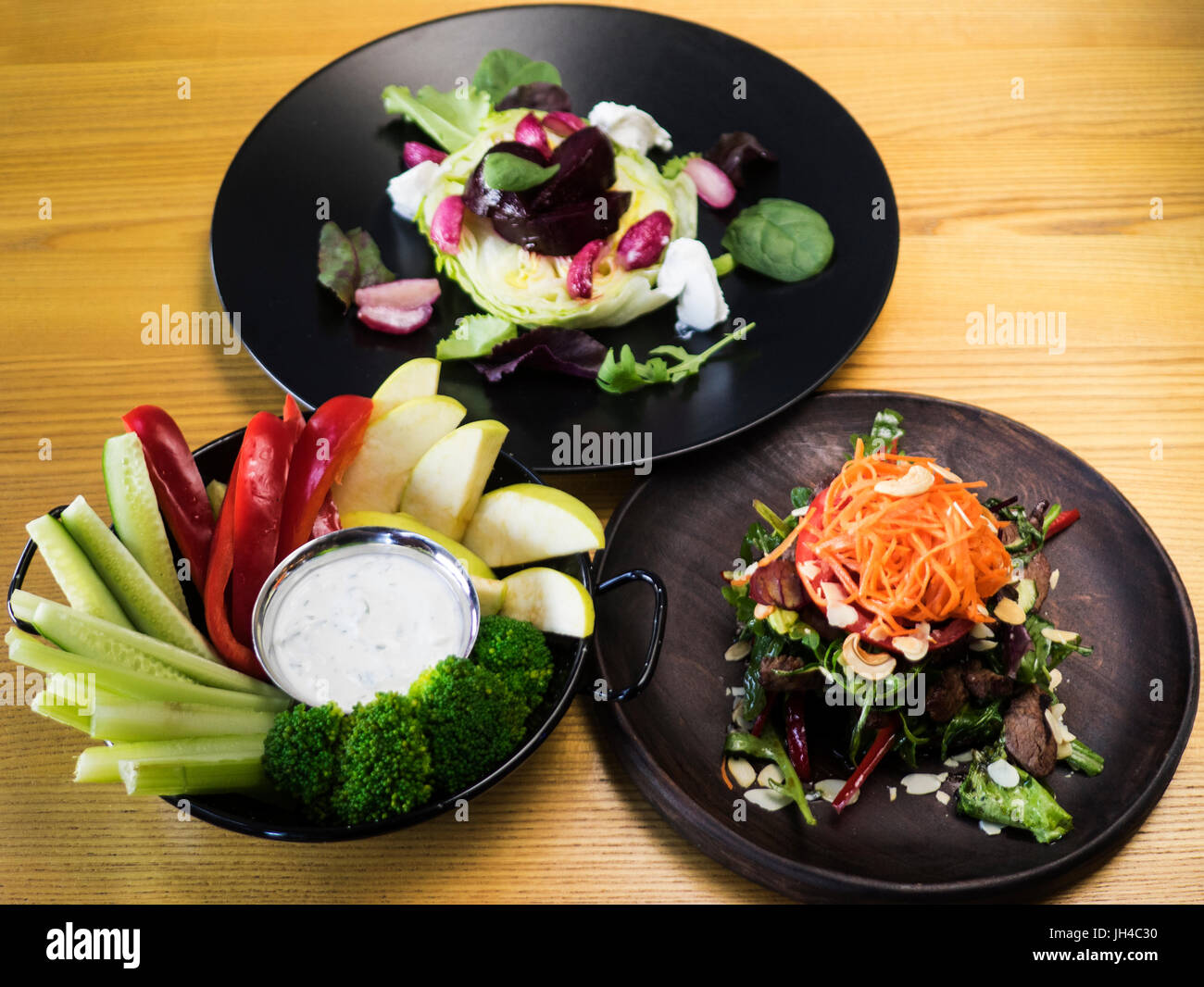 Set of various salads Stock Photo - Alamy