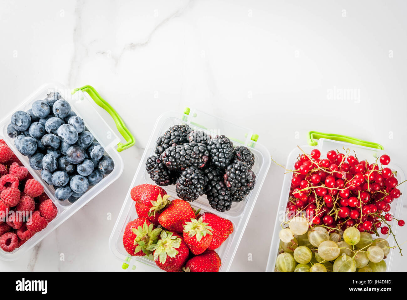 Summer fruit and berries. 6 types of raw organic farmer berries ...