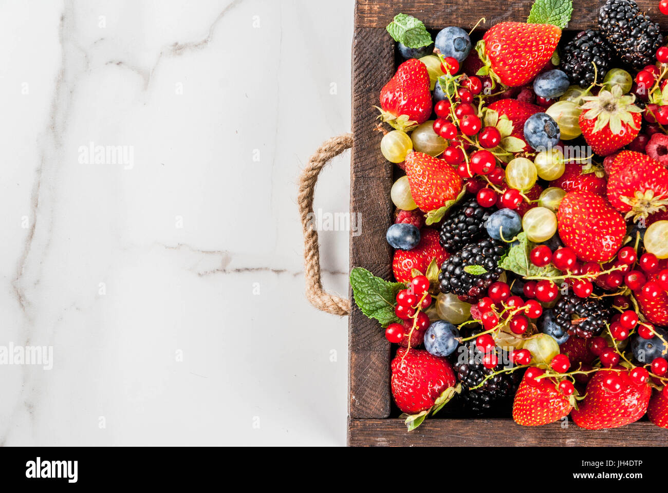 Summer fruit and berries. 6 types of raw organic farmer berries ...