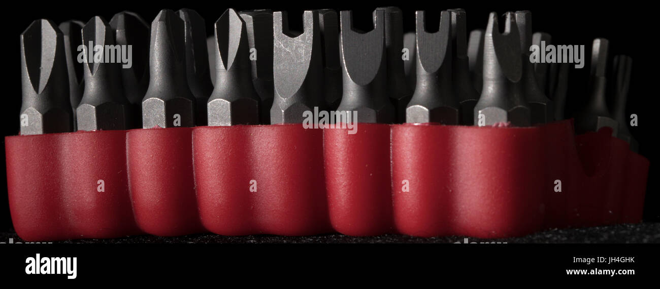 assorted toolbits tool bits for screws and fasteners Stock Photo - Alamy