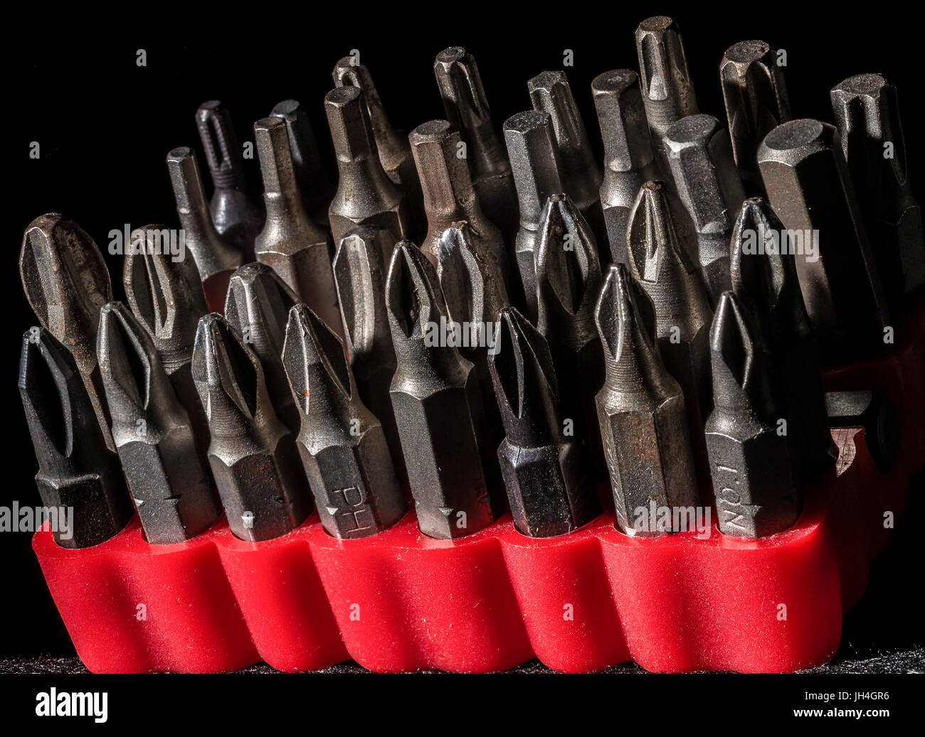 assorted toolbits tool bits for screws and fasteners Stock Photo - Alamy