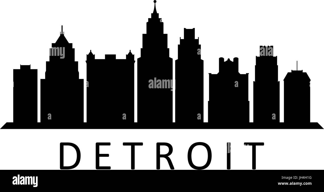 Detroit architecture skyscraper Stock Vector Images - Alamy