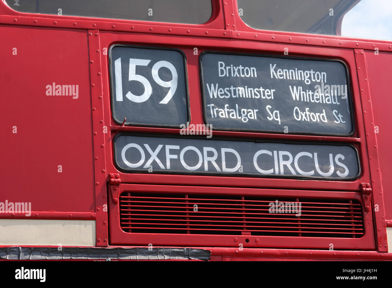 Iconic old red buses from London. Vintage vehicle which was once part ...