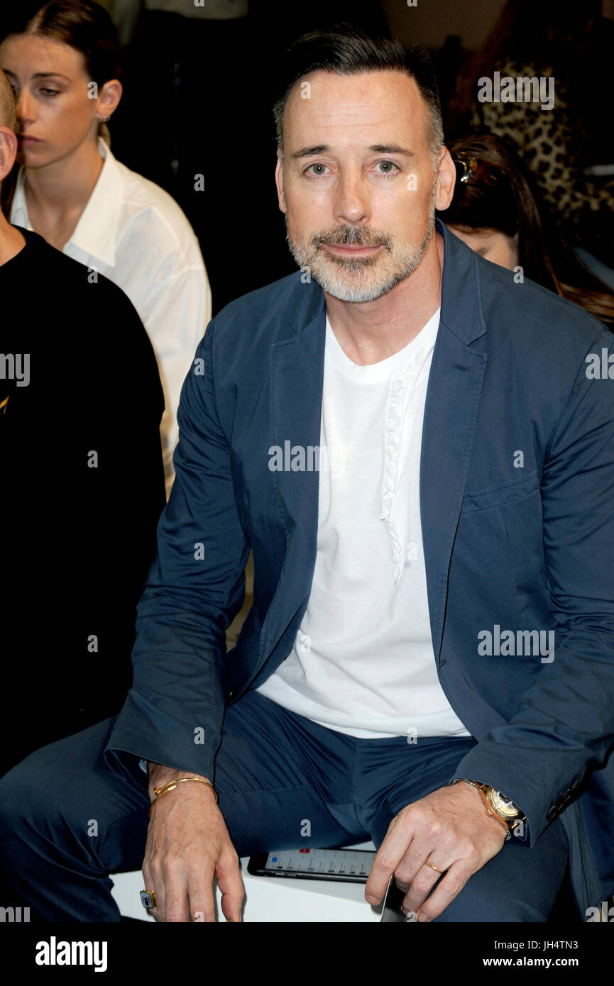 David Furnish attending London Fashion Week Men's collections at BFC ...