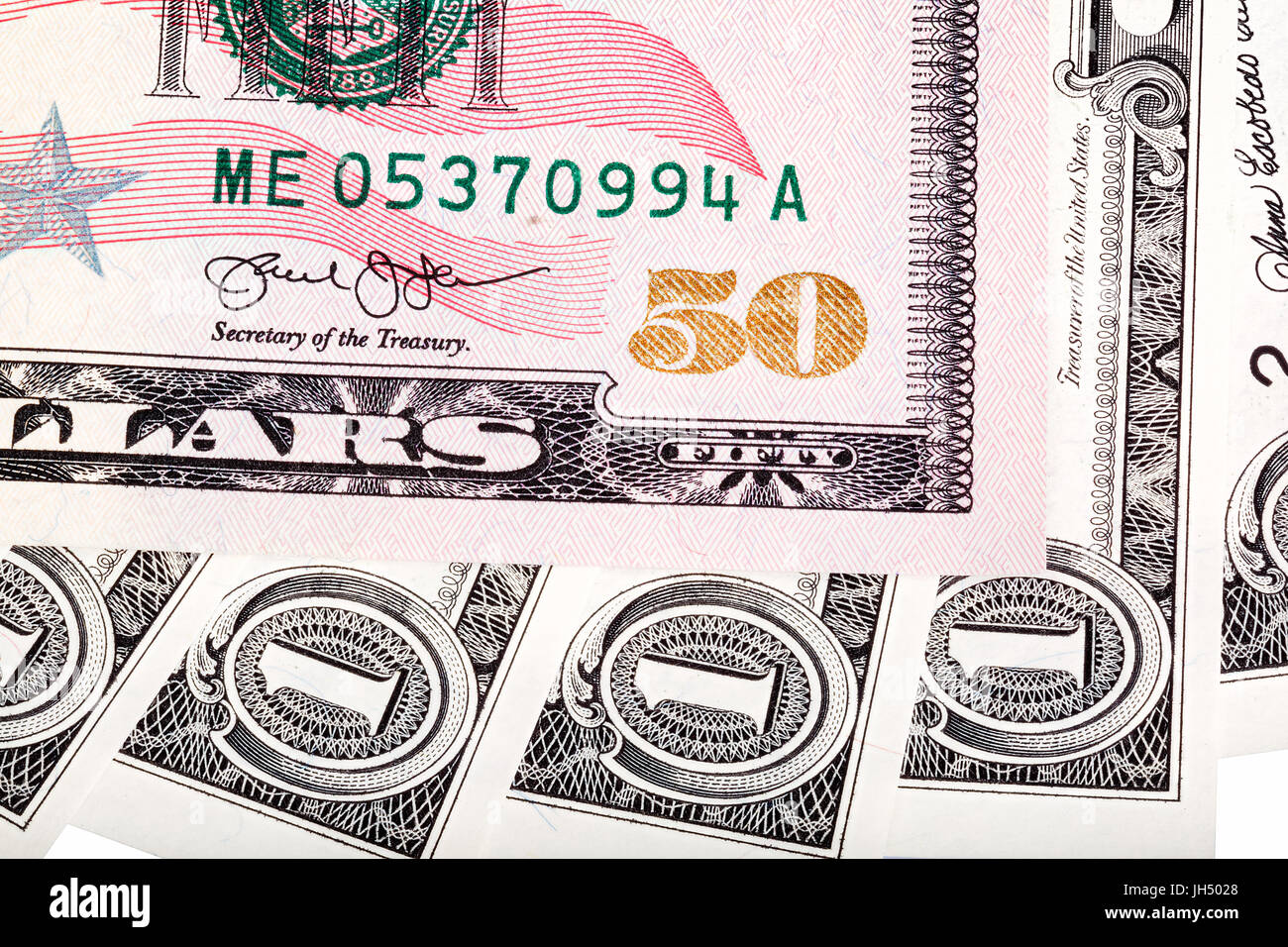 Photo of fifty U.S. dollar bill Stock Photo - Alamy