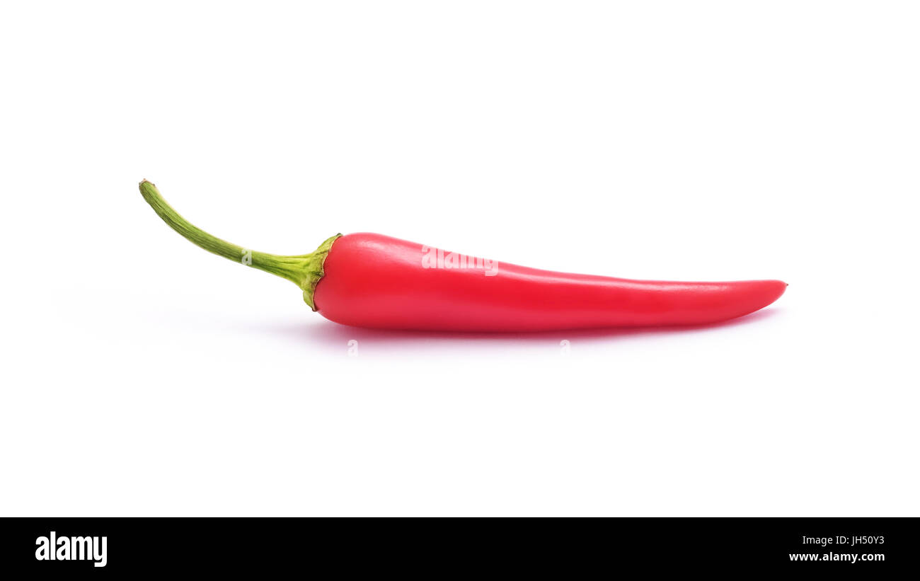 one red chili pepper studio isolated Stock Photo - Alamy