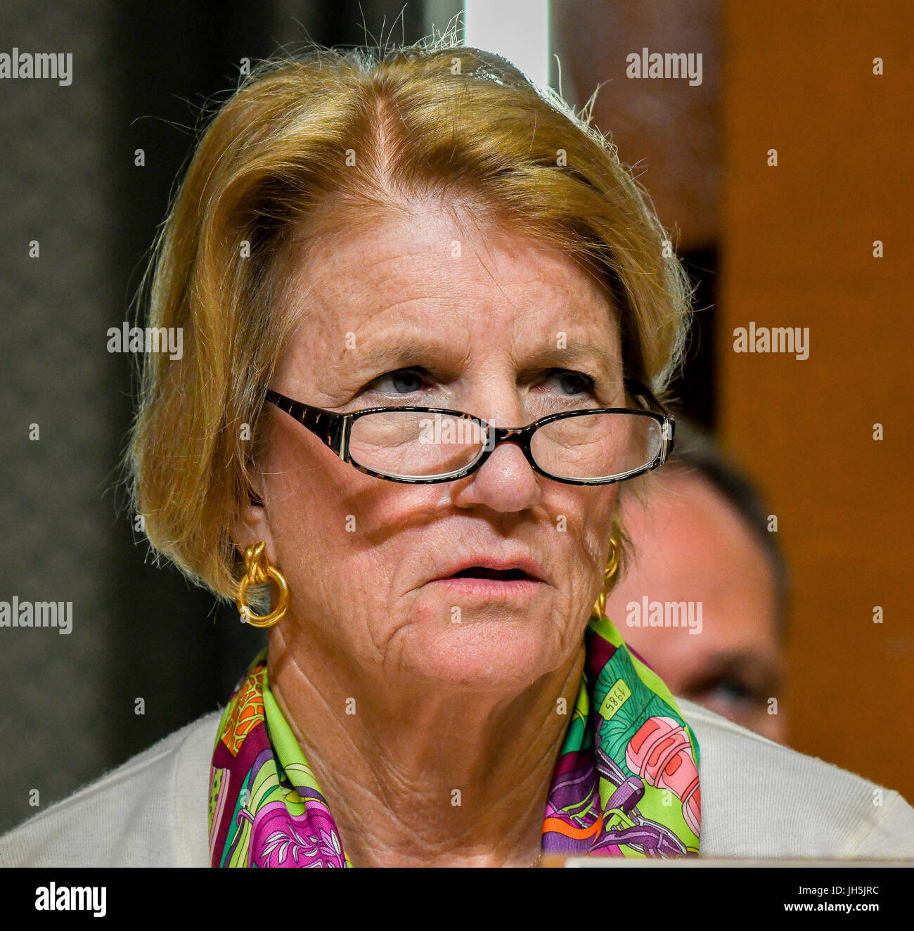 Senator Shelley Moore Capito Republican of West Virginia listens to ...