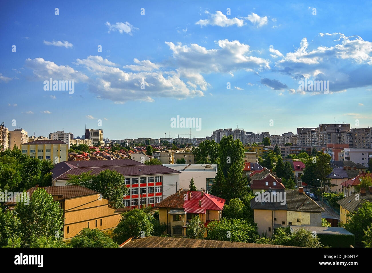 The city of Bucharest seen from downtown Stock Photo - Alamy