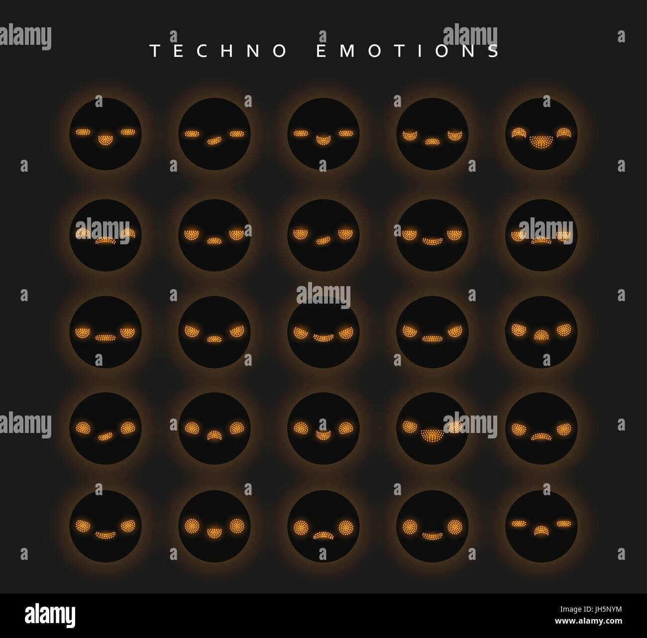 Set techno emotions to create characters Stock Vector Image & Art - Alamy