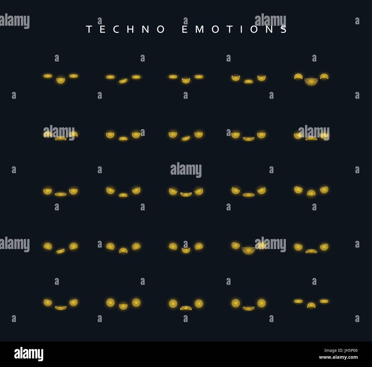Set techno emotions to create characters Stock Vector Image & Art - Alamy