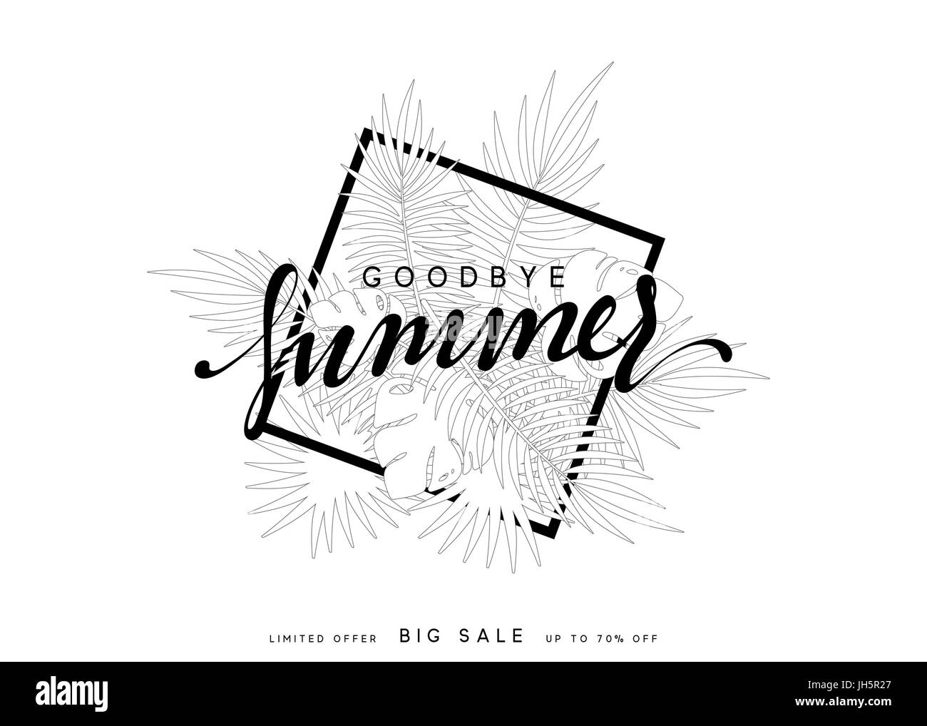 Goodbye Summer banner tropical background Stock Vector Image & Art - Alamy