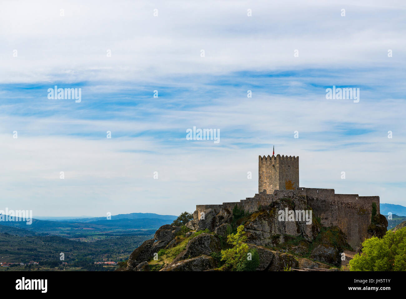 The Sortelha Castle and the surrounding mountains in the historic ...