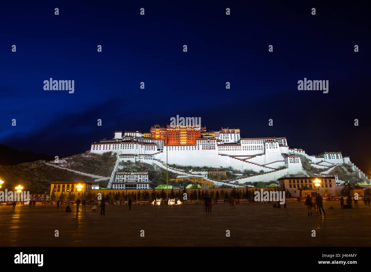 Potala palace and lhasa night view hi-res stock photography and images ...