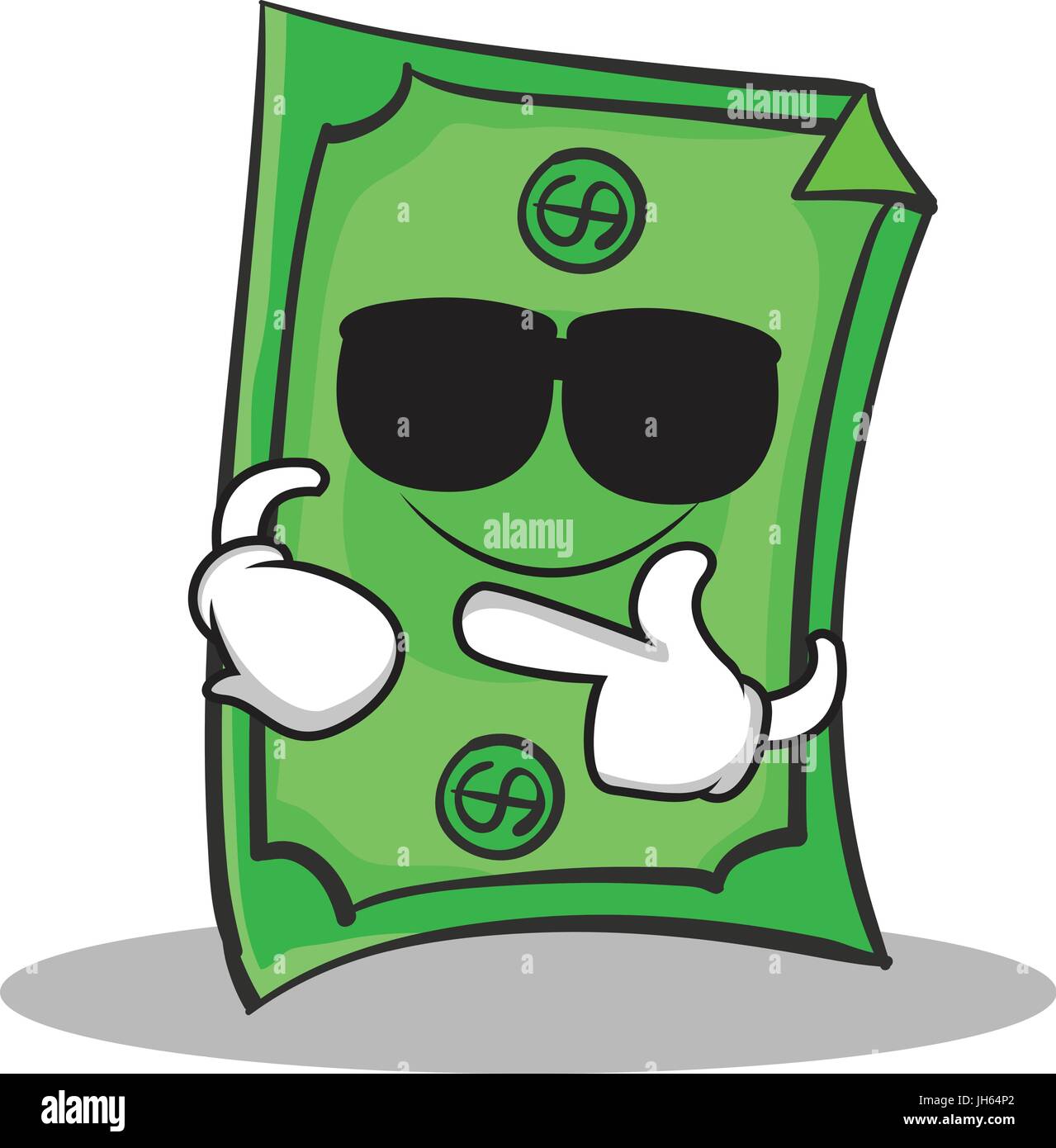 Super cool Dollar character cartoon style Stock Vector Image & Art - Alamy