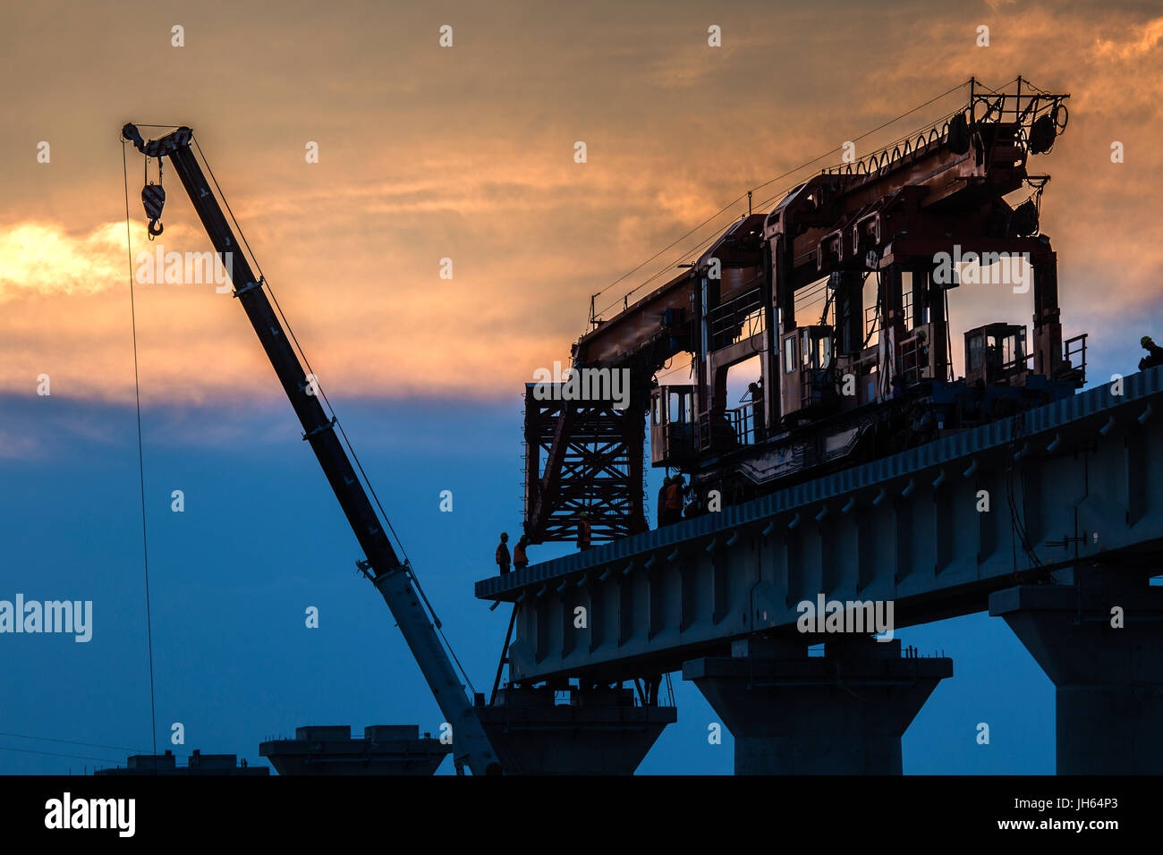 Railway under construction in Inner Mongolia,China Stock Photo - Alamy