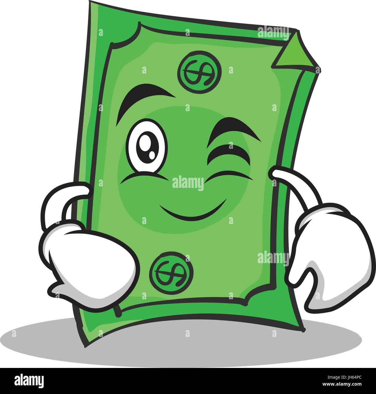 Wink face Dollar character cartoon style Stock Vector Image & Art - Alamy
