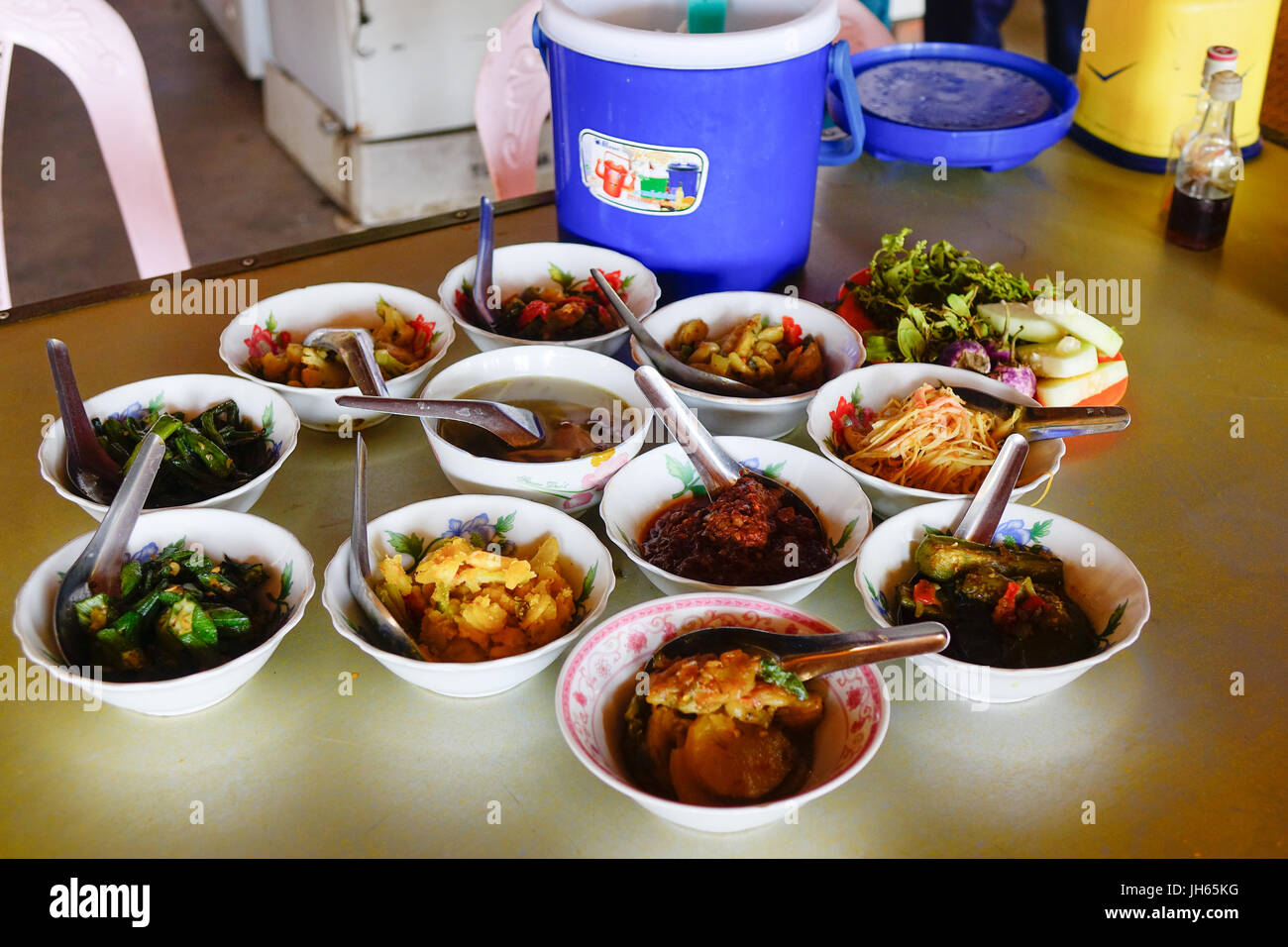 Bagan, Myanmar - Feb 20, 2016. Traditional meal in Bagan, Myanmar ...
