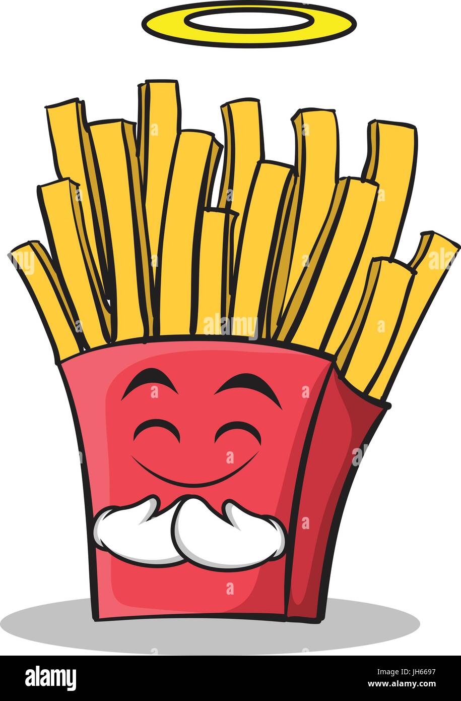 Innocent face french fries cartoon character Stock Vector Image & Art ...