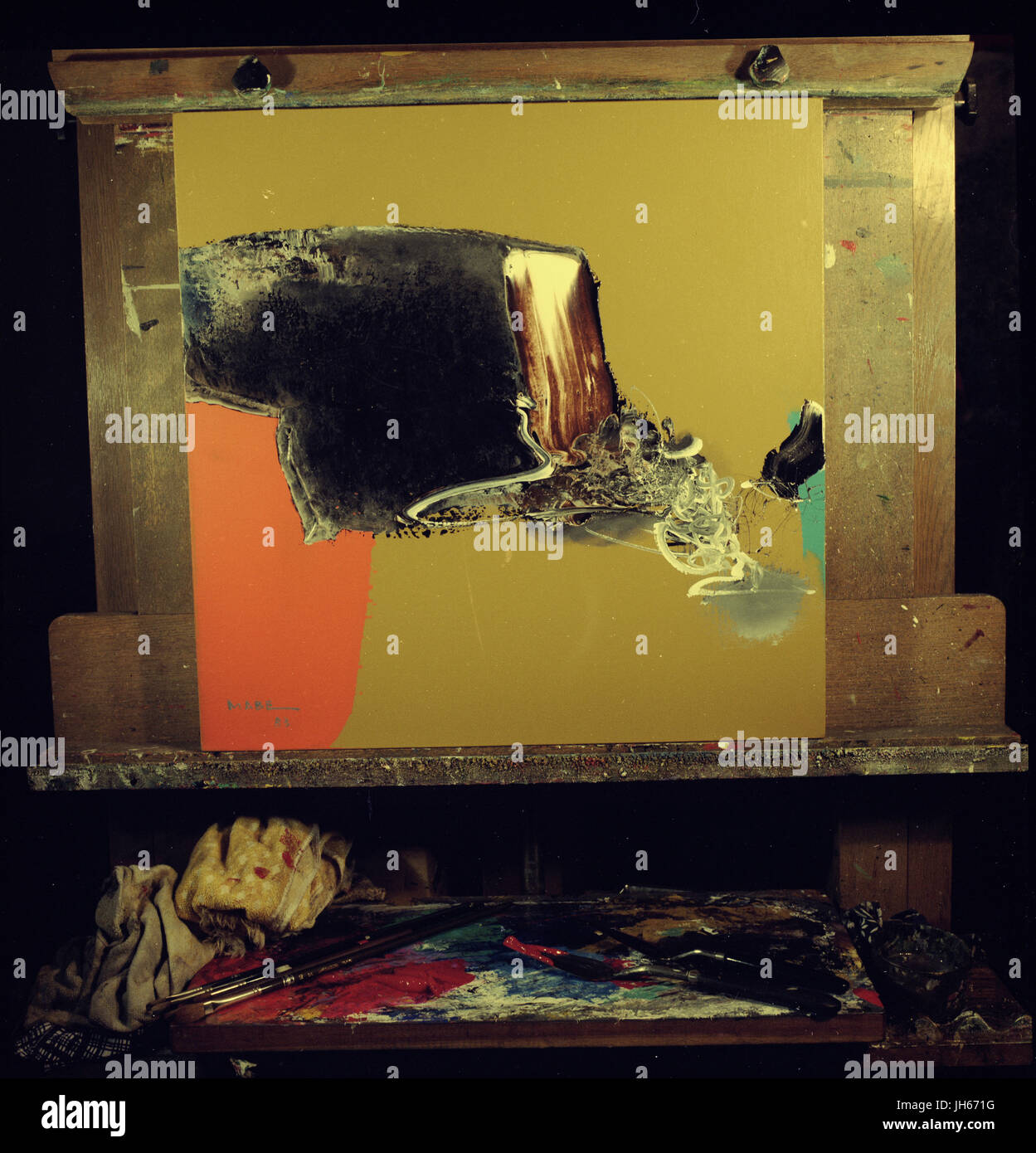 Painter, artist, Manabu Mabe, São Paulo, Brazil Stock Photo - Alamy