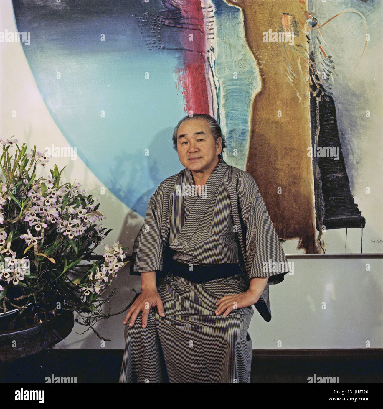 Painter, artist, Manabu Mabe, São Paulo, Brazil Stock Photo - Alamy